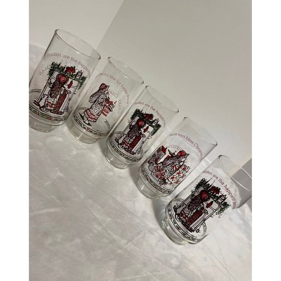 Coca Cola | Kitchen | Vintage Holiday Cocacola Drinking Glasses Set Of ...